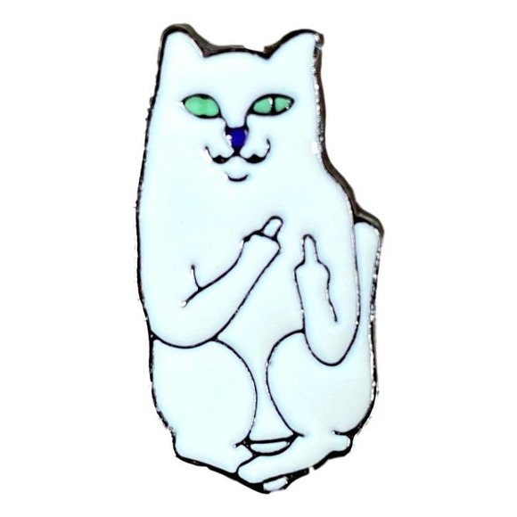 Jewelry | Cat Pin With Middle Finger Flipping Off | Poshmark